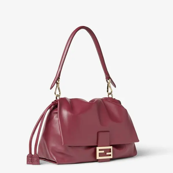 Fendi Baguette® Soft Large Dark Red Nappa Leather Bag